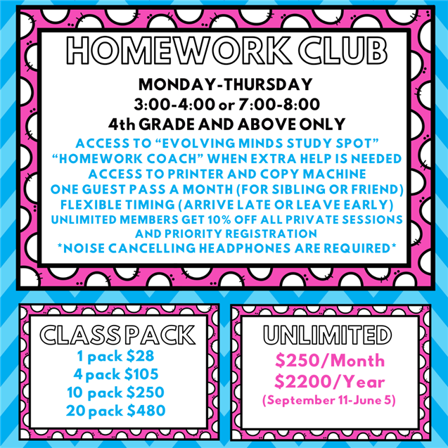 Evolving Minds Tutoring - Homework Club